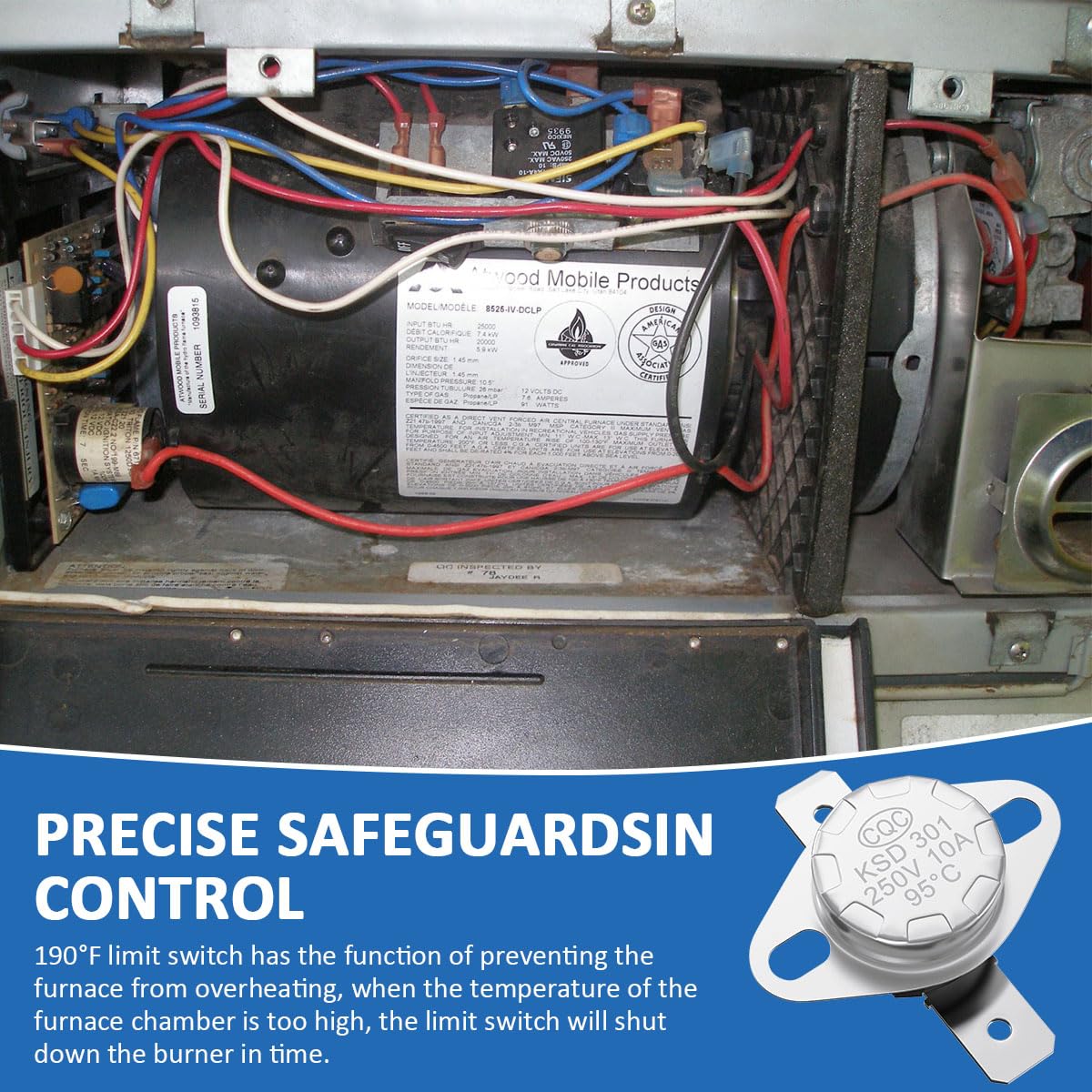 Snapklik.com : 37022 High Furnace Limit Switch For Atwood RV Heater ...