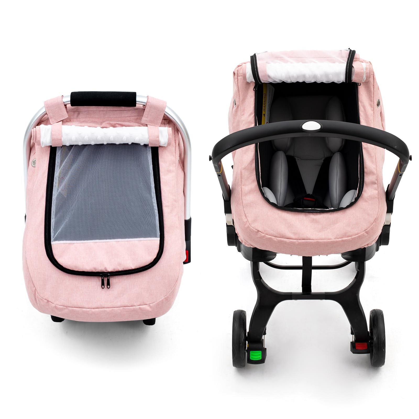 Amazon.com: Waterproof Car Seat Cover Baby, 3D Mink Dot Infant Car Seat ...