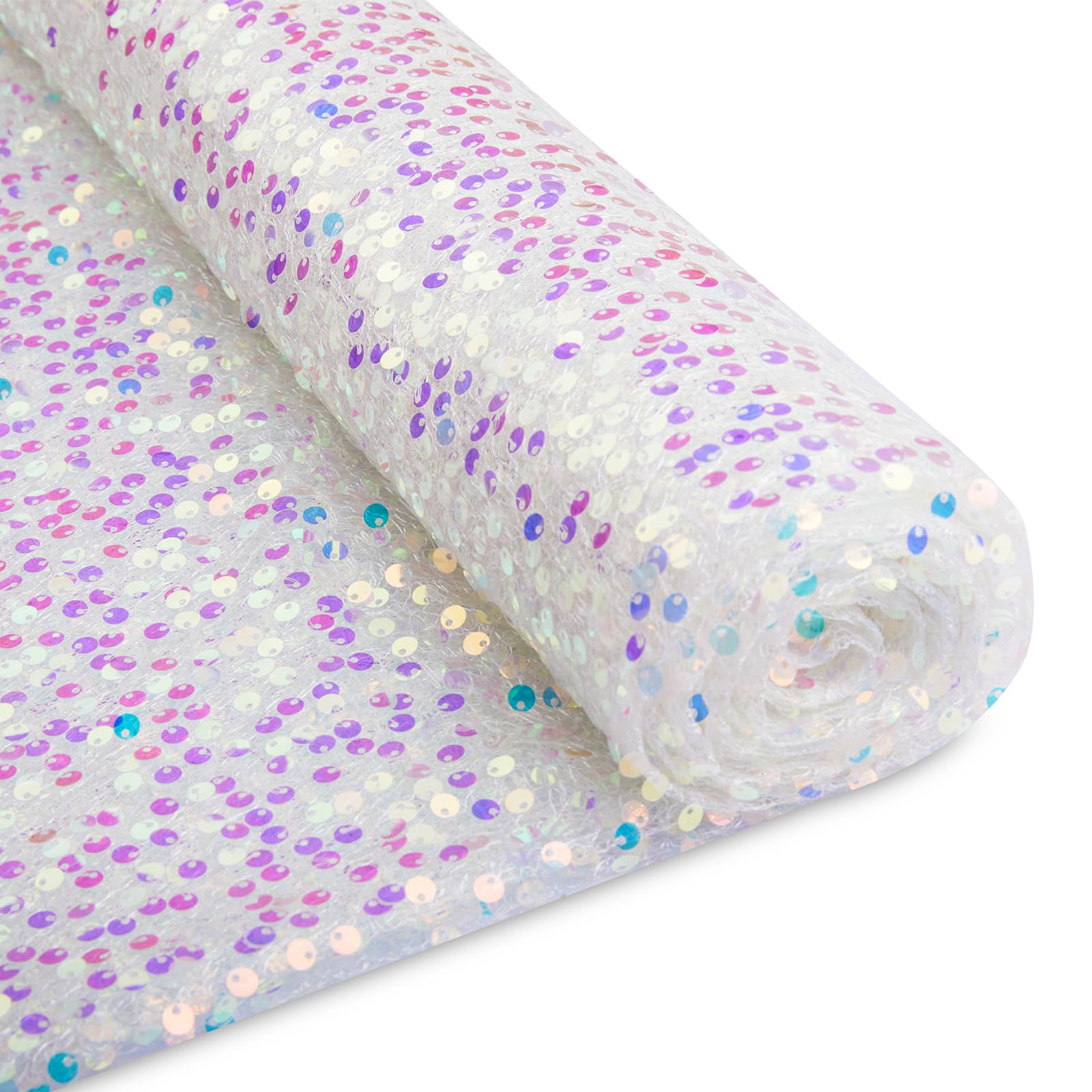 Snapklik.com : Sequin Fabric By The Yard 5MM Iridescent Mermaid Glitter ...