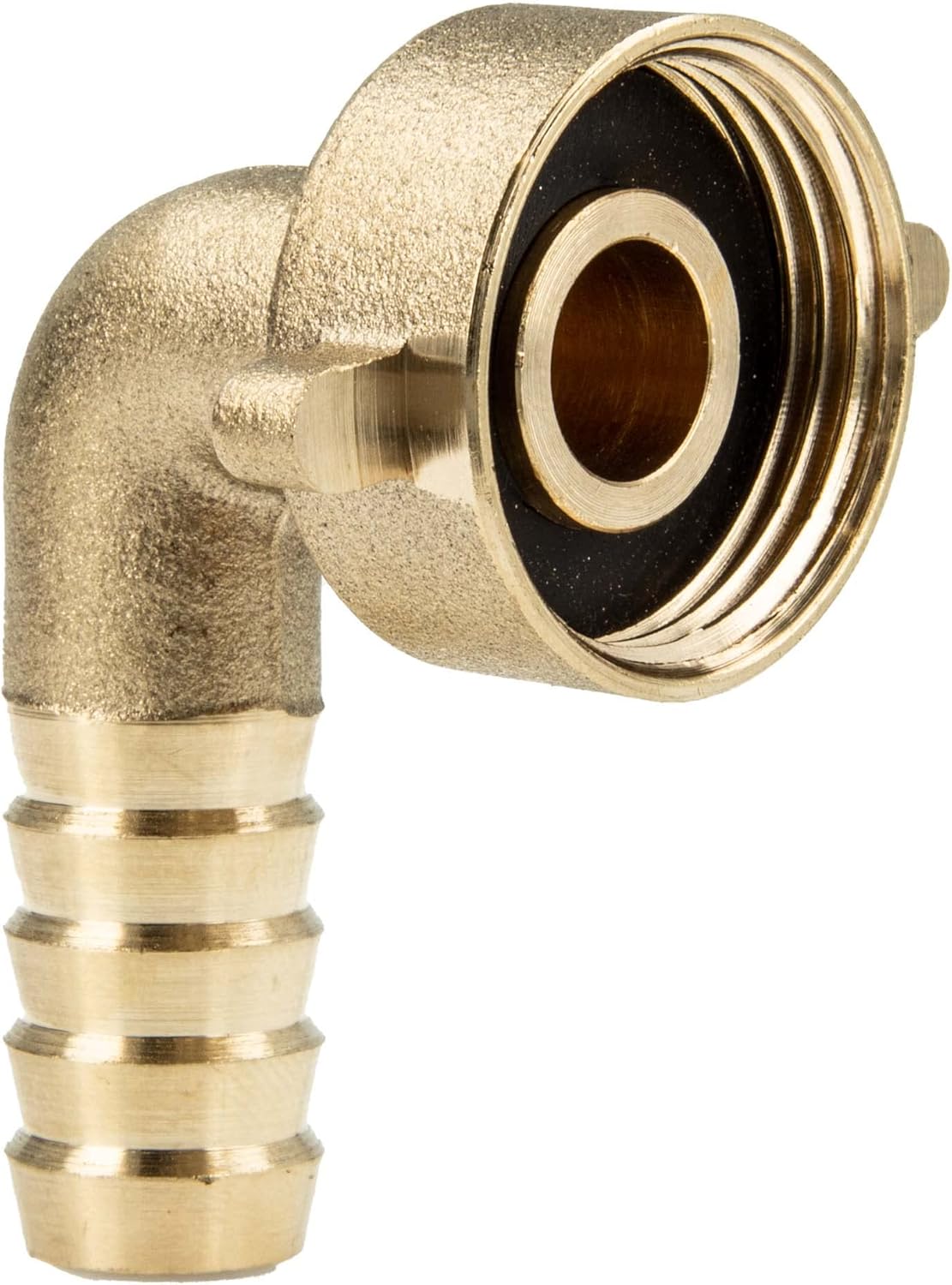 tecuro Brass Angled Hose Connector, 3/4 inch (OWM) x 10 mm (3/8 inch ...