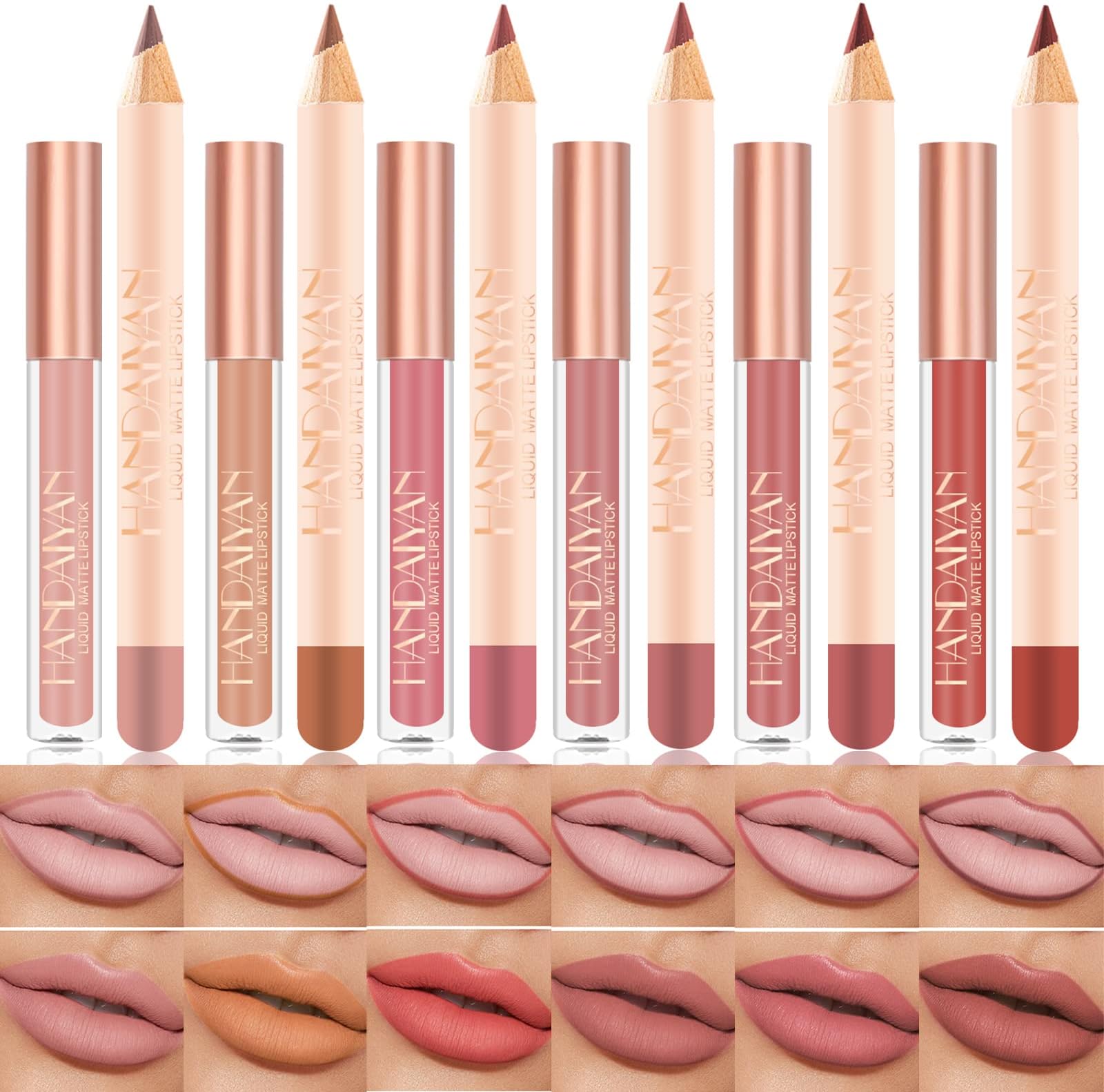 Amazon.com : Aseawave Lip Liner Pencil, 12 pcs High Pigmented Creamy ...