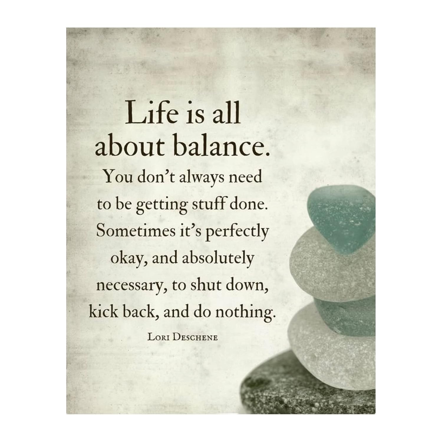 Amazon.com: Life is All About Balance - Motivational Quotes Wall Art ...