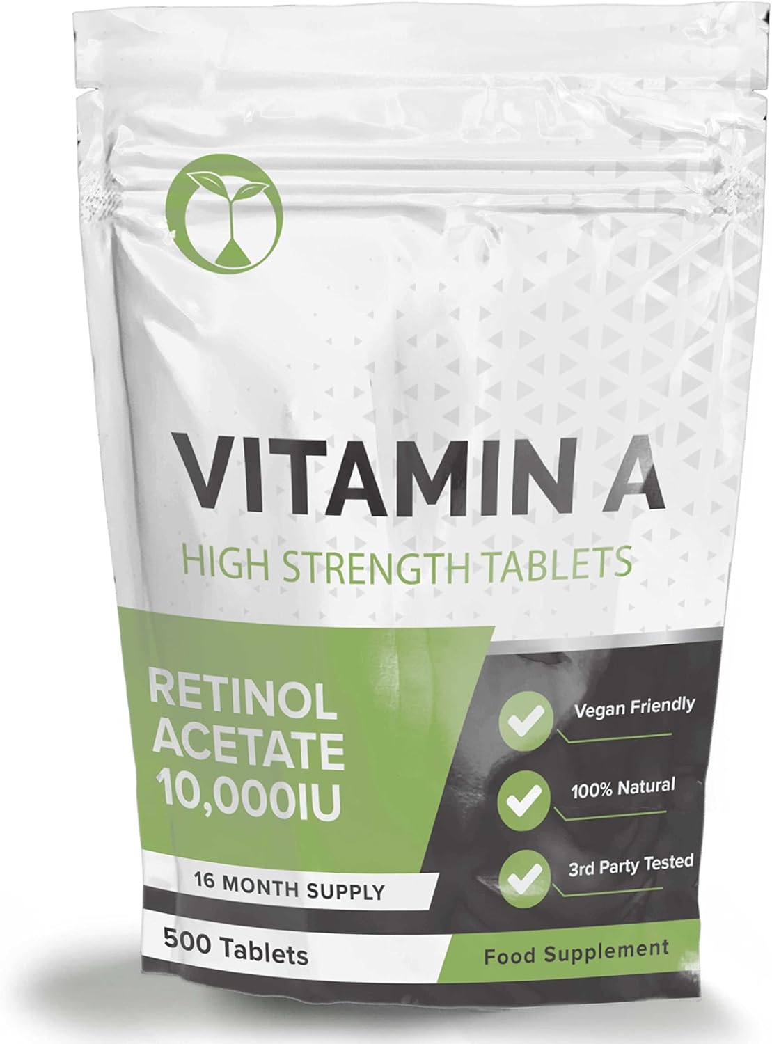 Vitamin A Tablets High Strength 10,000IU | Supports Healthy Skin, Eyes ...