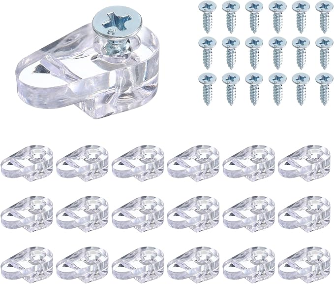Amazon.com: uxcell Glass Retainer Clips Kit with Screw, 0.79 x 0.43 ...