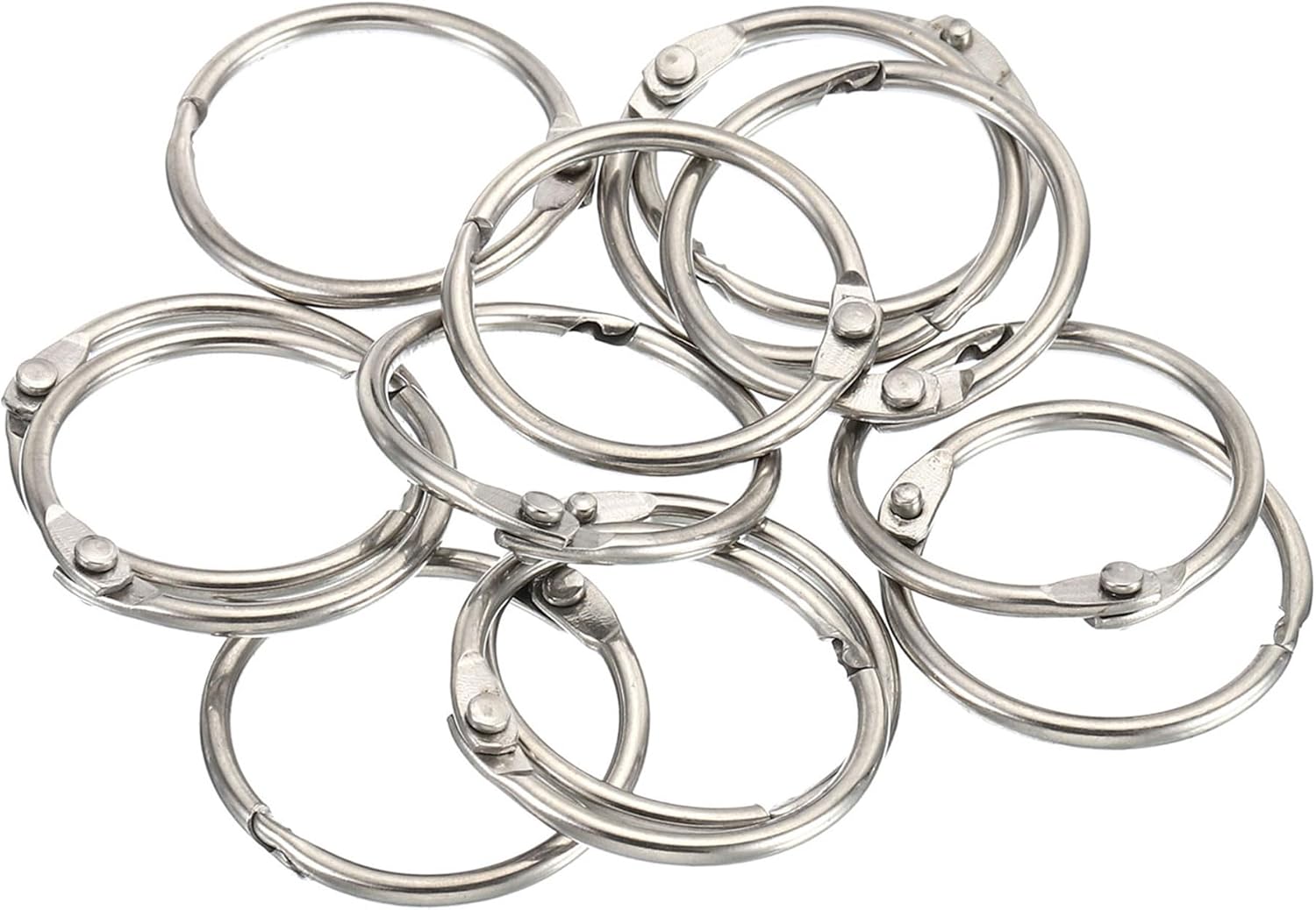 Amazon.com : YOKIVE 12 Pcs Stainless Steel Binder Ring, Loose Leaf ...