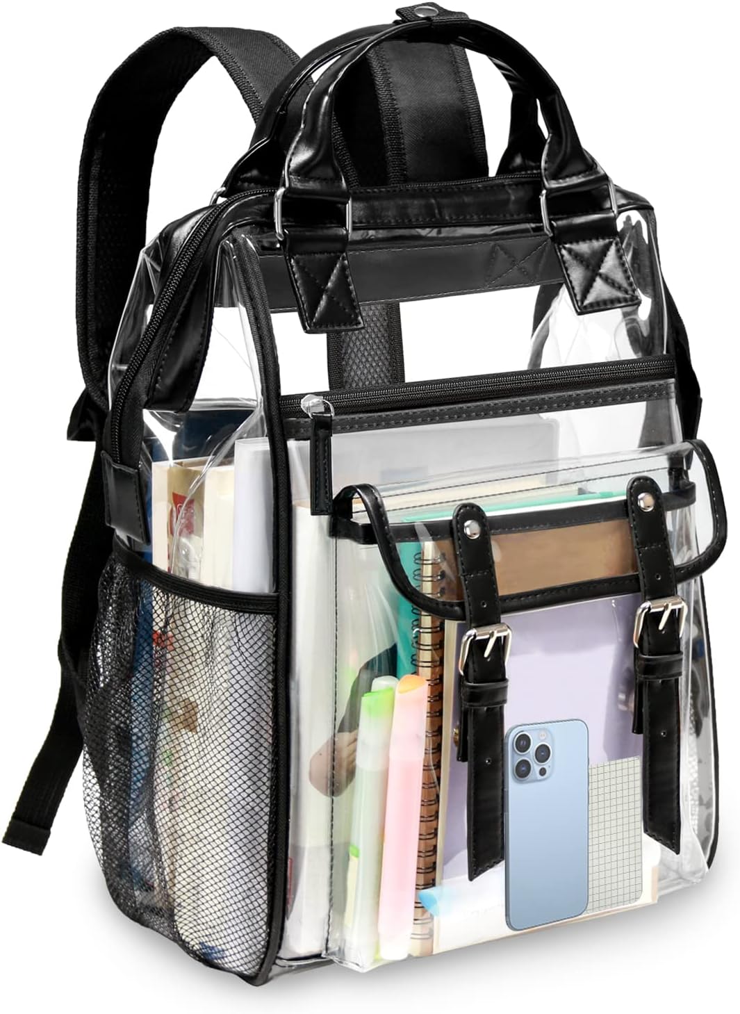Amazon.com | Flyhapi Clear Backpack Heavy Duty Large PVC Transparent ...