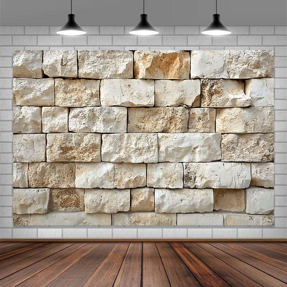 Amazon.com : 7 x 5 ft Jerusalem Stone Wall Backdrop Ancient Jerusalem ...