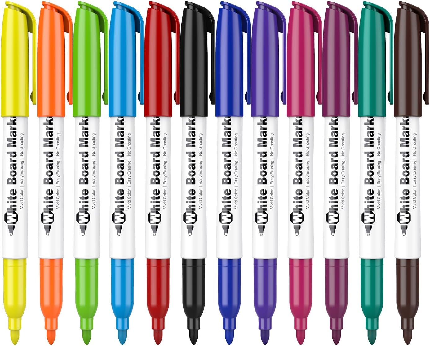 Amazon.com : SFAIH 12-Pack Fine Tip Whiteboard Markers - 12 Assorted ...