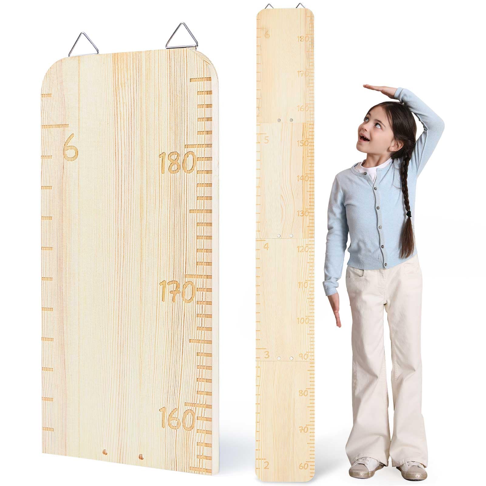 Buy Growth Chart for Wall Wooden Height Chart for Kids, Unicorn Castle ...