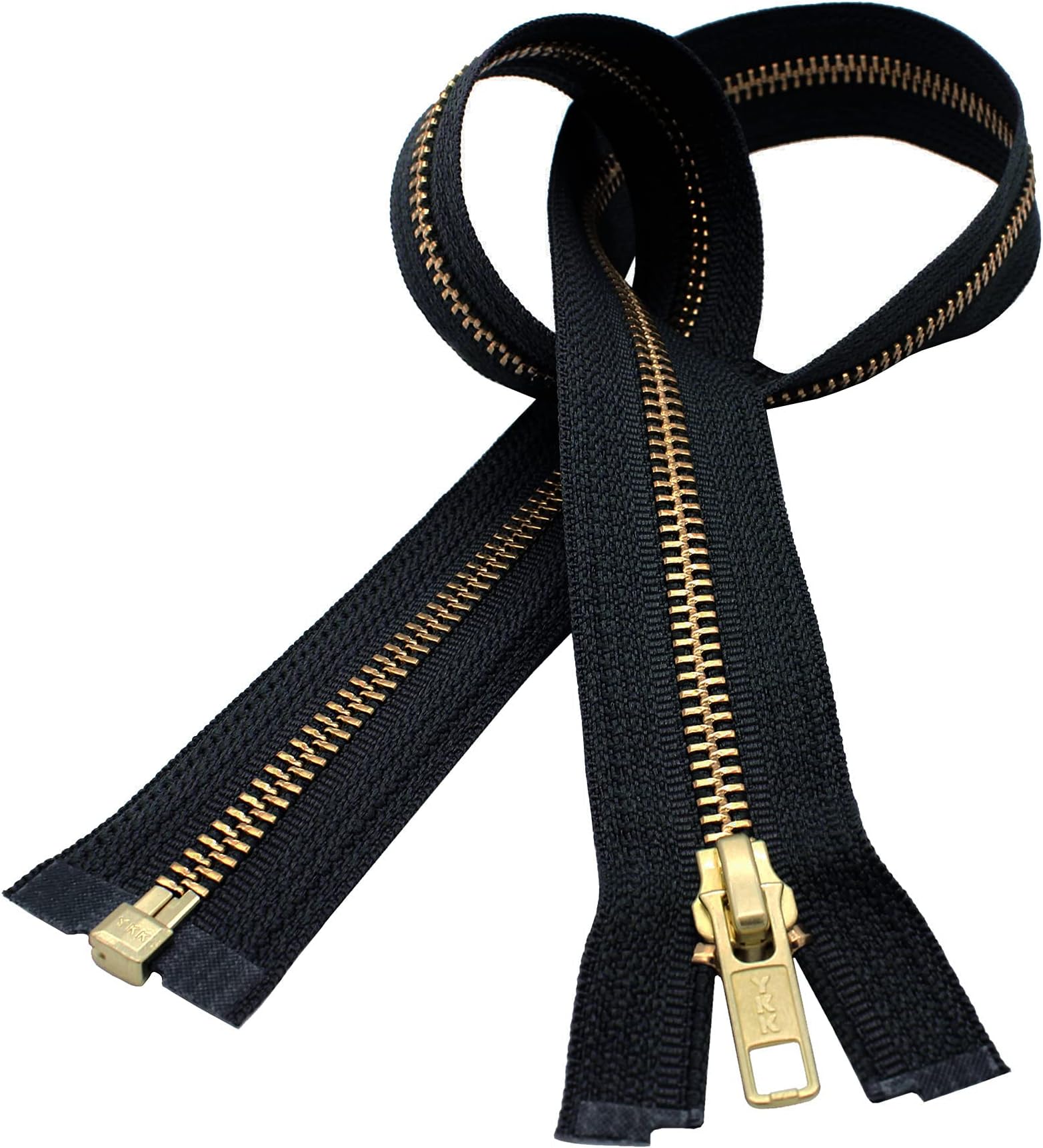 Amazon.com: YKK #5 Brass ~ Separating 17" Medium Weight Jacket Zipper ...