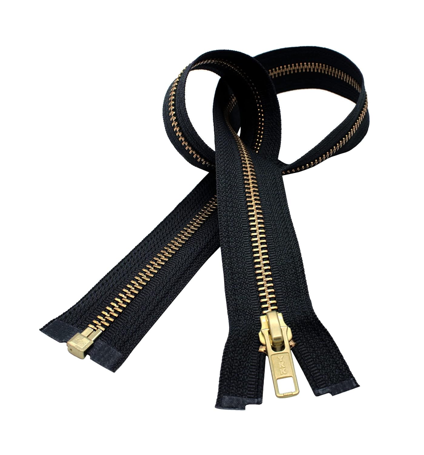 Zipperstop Wholesale YKK® 25" Medium Weight Jacket Zipper YKK #5 Brass ~ Separating ~ 580 Black ...