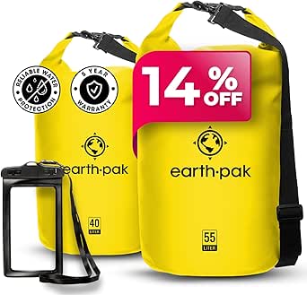 Amazon.com: Earth Pak Waterproof Dry Bag - Roll Top Waterproof Backpack ...