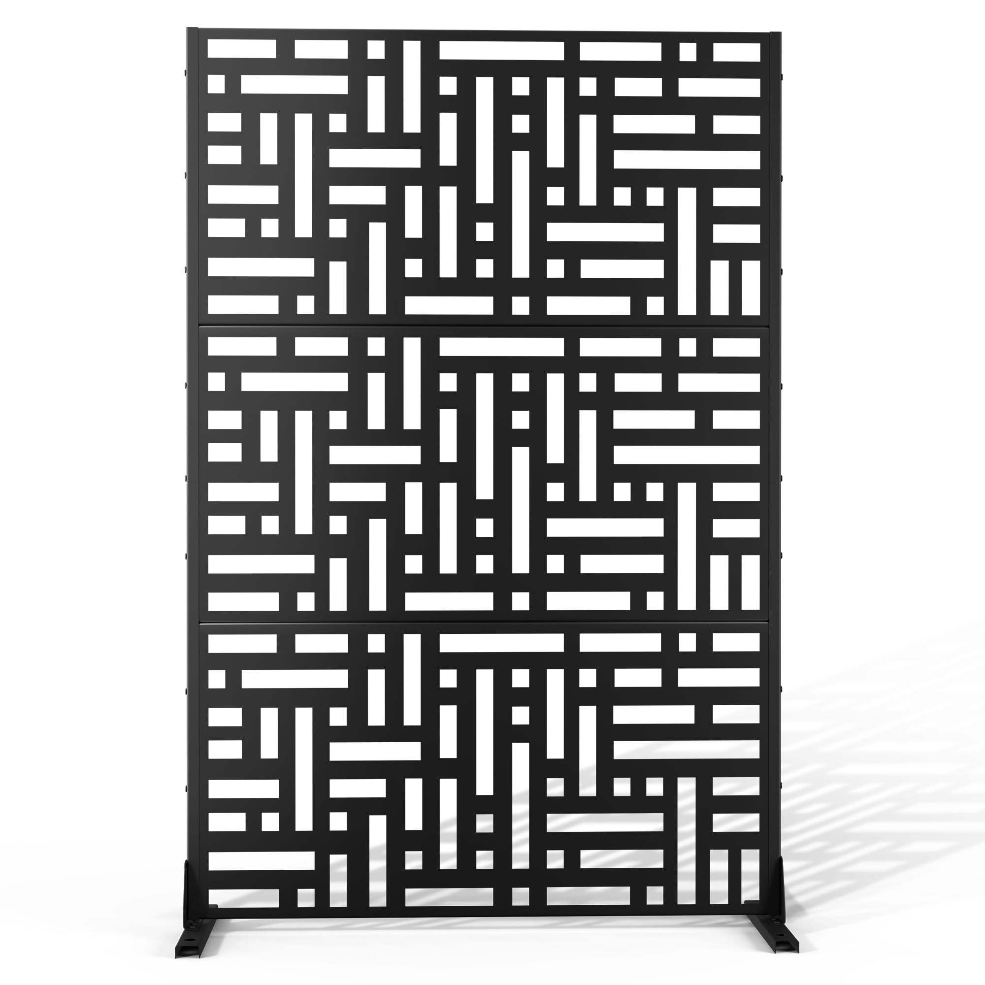 Snapklik.com : Metal Privacy Screen 72" H47 W,Freestanding Decorative ...