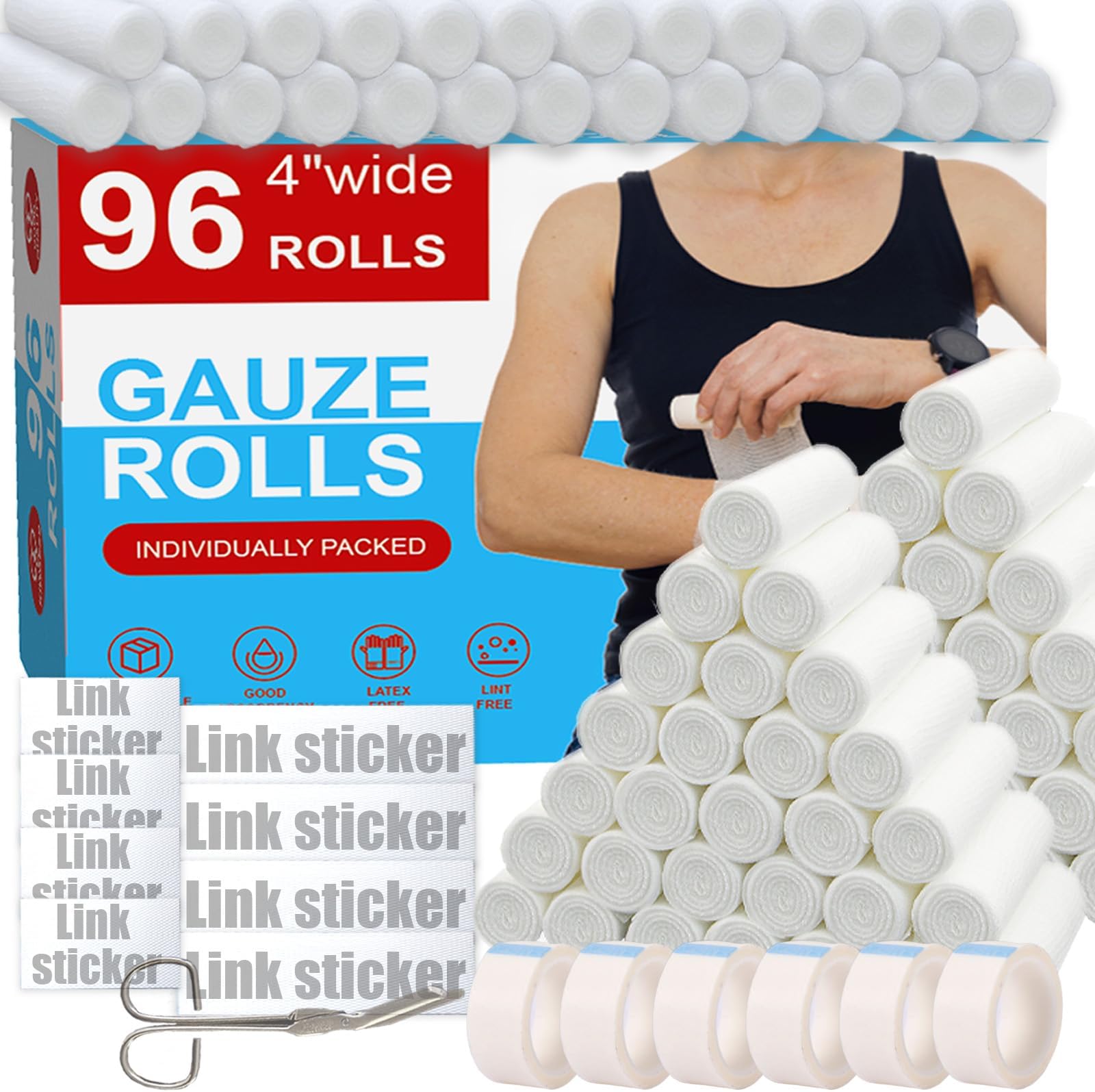 Amazon.com: Gauze Rolls Pack of 24 – Premium Quality Lint and Latex ...