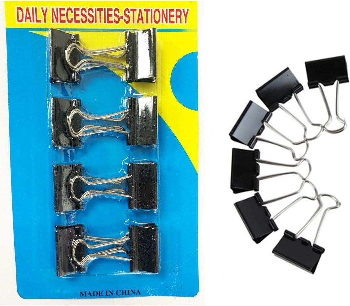 Amazon.com: 12 x Mini Foldback Paper Clips Metal Bulldog Mix Colour ...