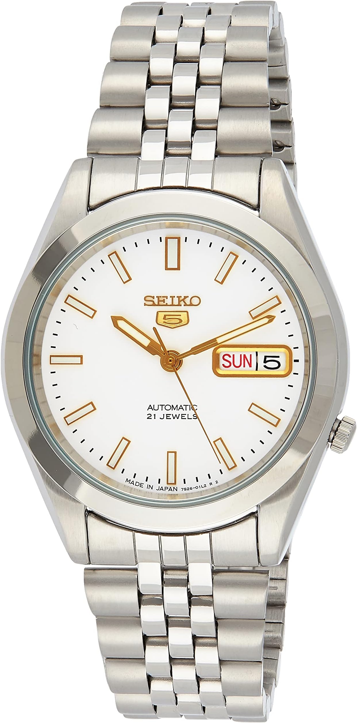 Seiko Men Automatic Watch With Analog Display And Stainless Steel Strap ...