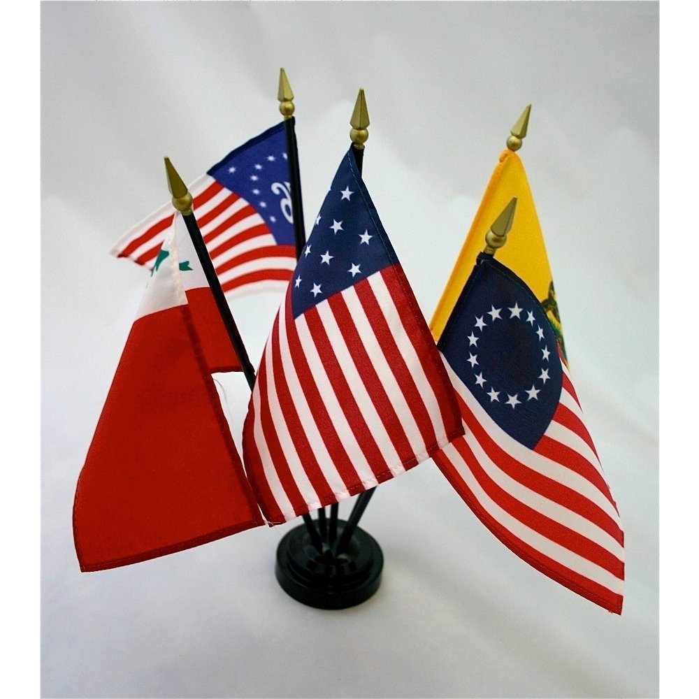 Amazon.com : Colonial Series No. 1-4 in x 6 in Historical Stick Flag ...