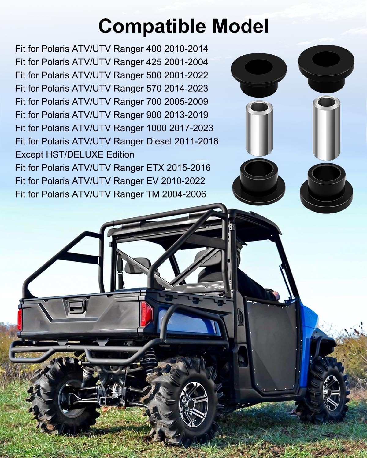 Ranger Replacement Parts JERBOR Polaris Ranger Shock Bushings Kit - 8PC ...