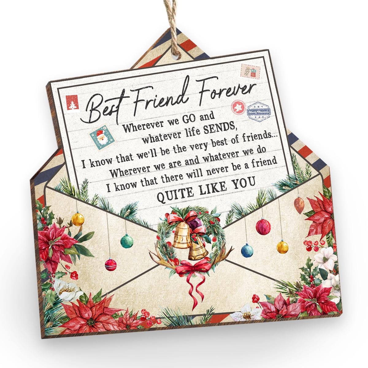 Amazon.com: Kilyhome Best Friend Forever Gifts, Christmas Decorations Ornaments, Sentimental ...