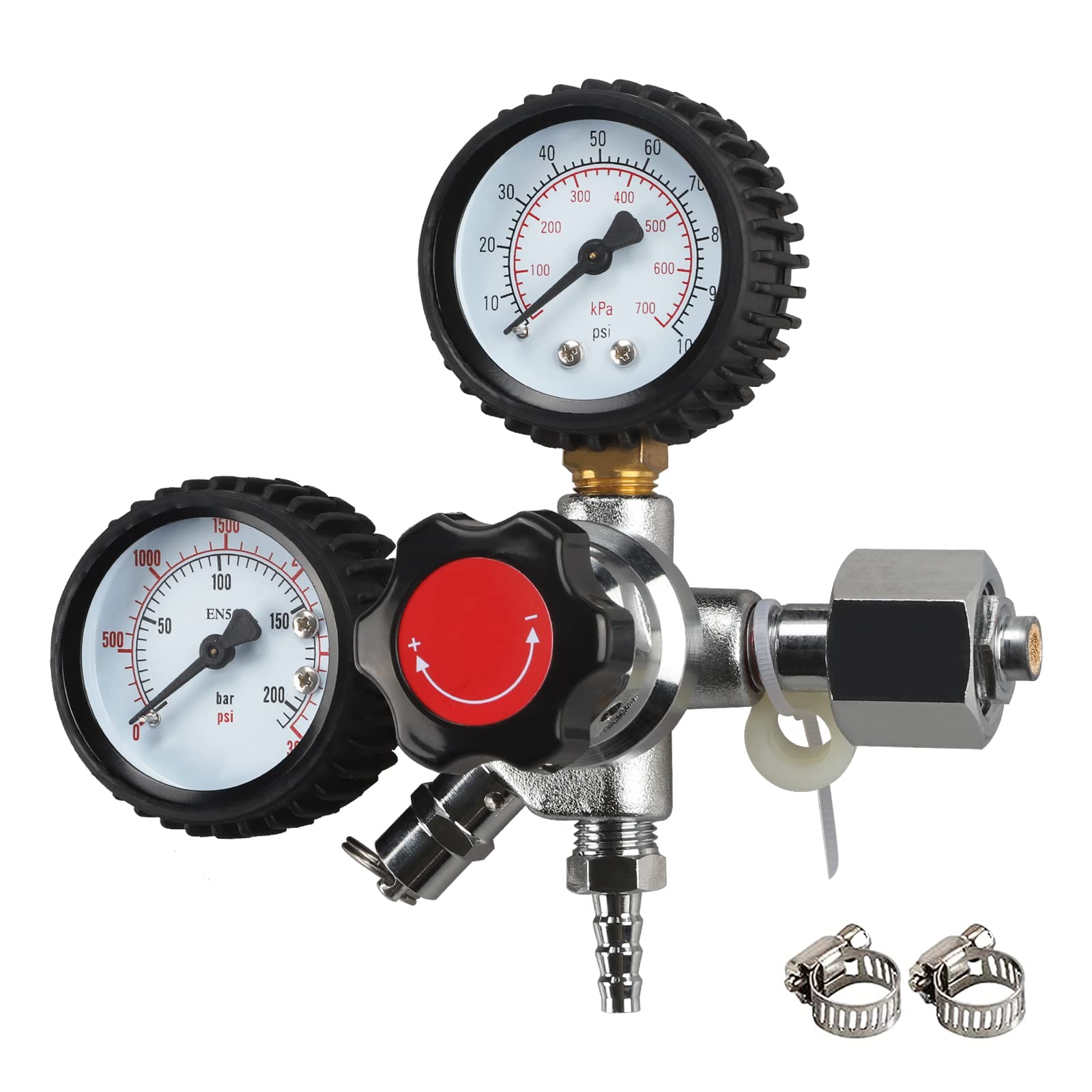 Amazon.com: PERA Draft Beer CO2 Regulator Dual Guage Keg Gas Kegerator ...