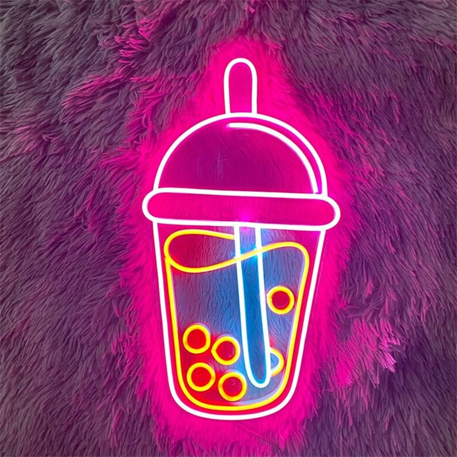 Amazon.com: MAXSMLZT Milk Tea Neon Sign Light Cafe Led Light Sign Neon ...