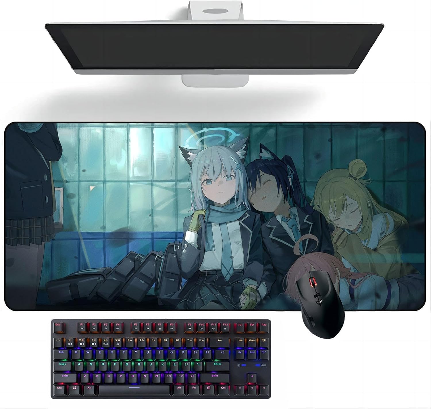 Amazon.com: ZEKYGPP Anime Mouse pad Blue Archive Kuromi Serika Anime ...