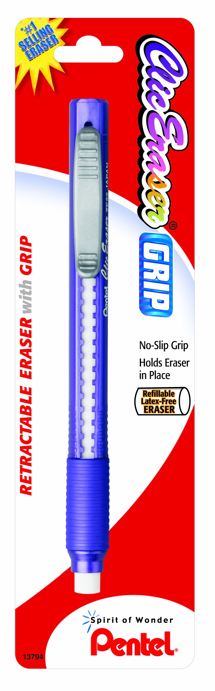 Snapklik.com : Pentel Clic Eraser Grip Retractable Eraser