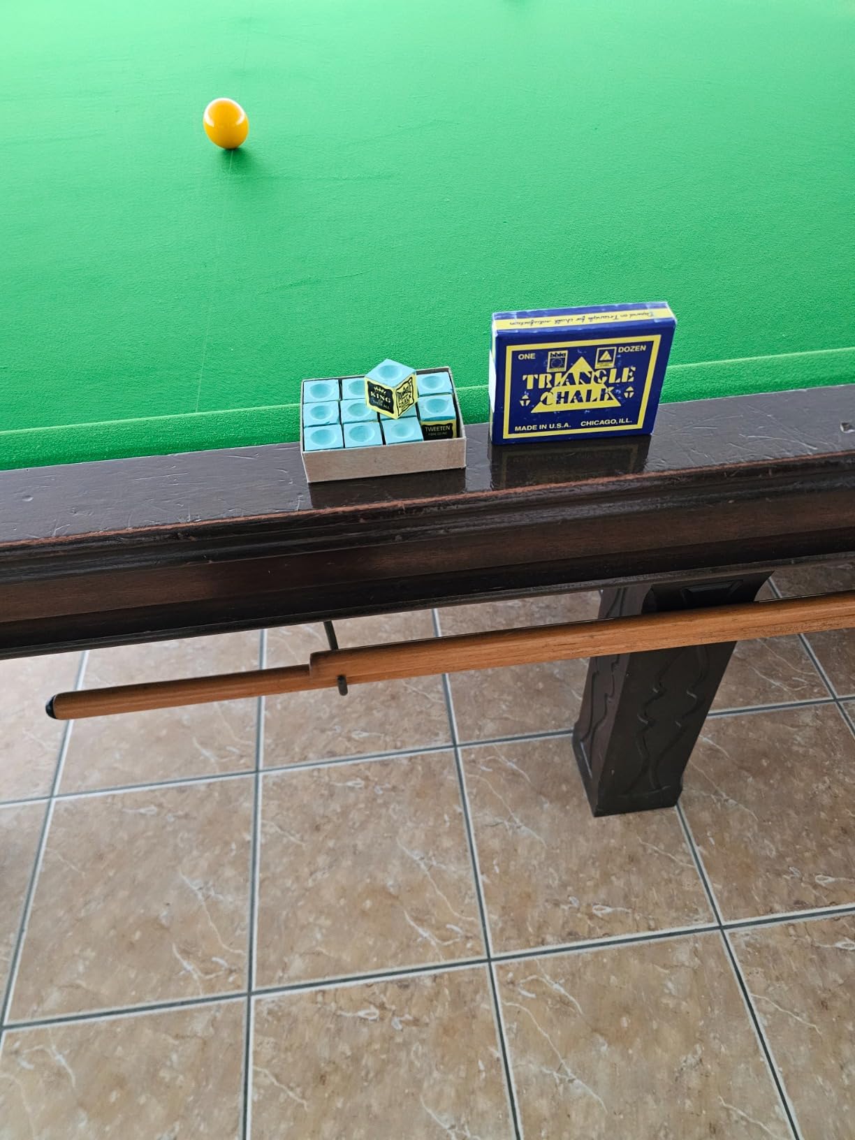 cueball16 12 Pieces BOX GREEN Genuine Triangle Snooker or Pool Cue Tip ...