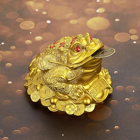 Amazon.com: MDLUU 2 Pcs Feng Shui Money Frog, Money Toad Statue, Three ...