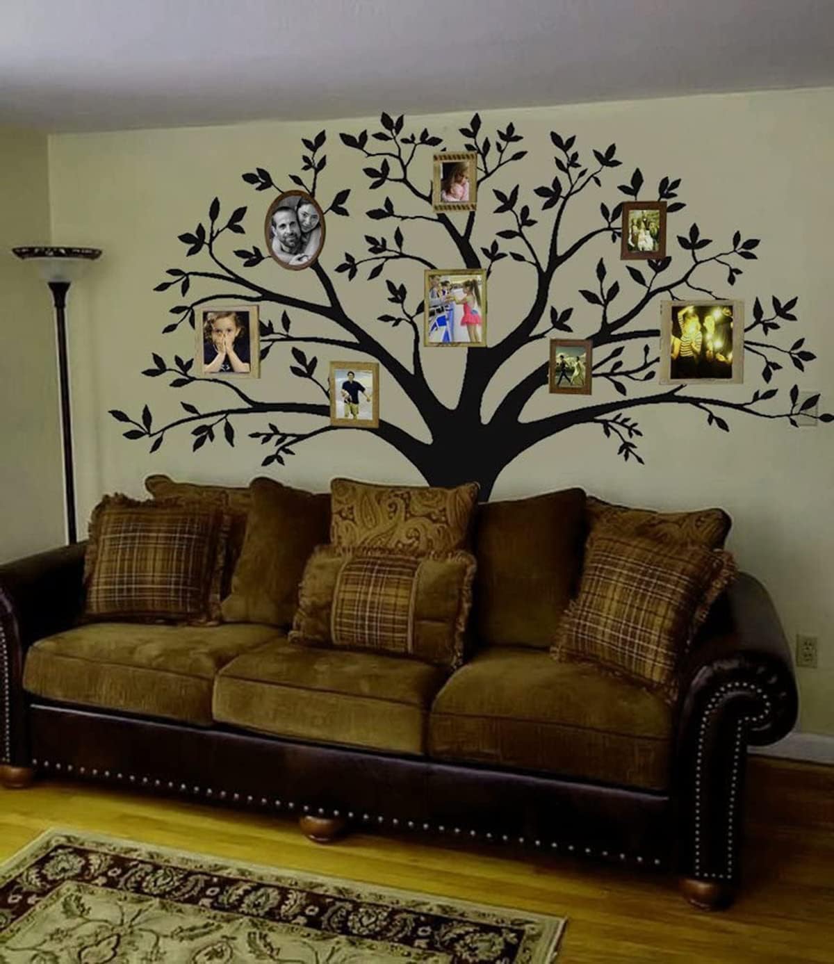 Simple Shapes Family Tree Wall Decal (Chestnut Brown, Standard Size ...