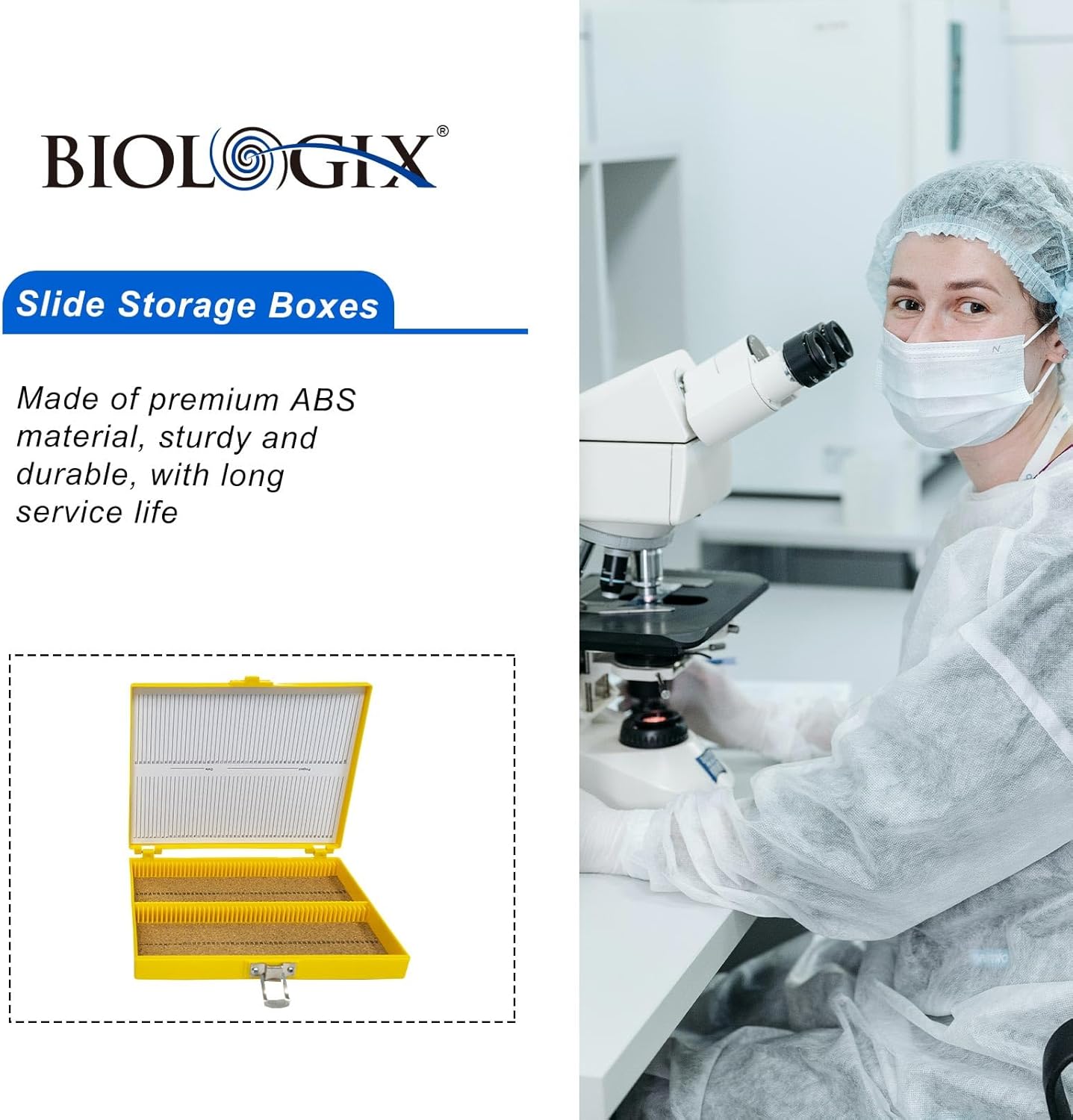 5PCS Microscope Slide Storage Box, 100-Place Plastic Philippines | Ubuy