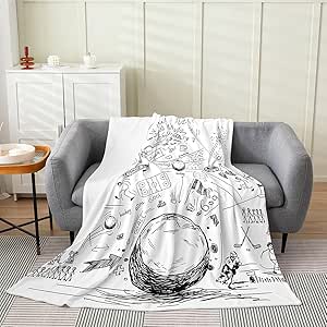 Amazon.com: Erosebridal Hockey Blanket Throw 50x60, Ball Sports Theme ...