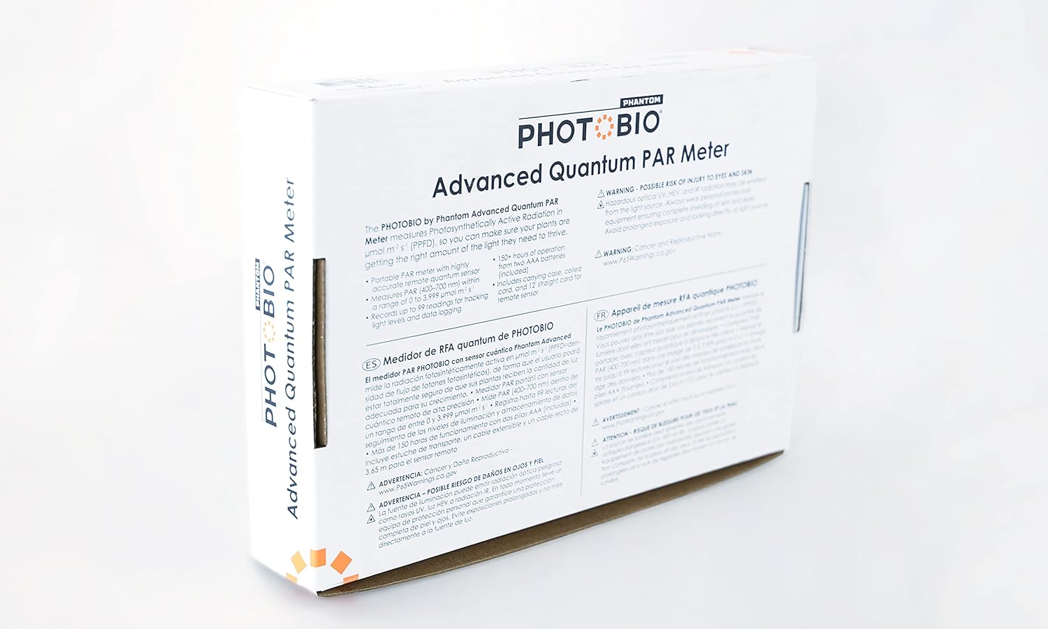 Medidor PAR del sensor cuántico avanzado LGBQM2 (Micromoles), mide la ...