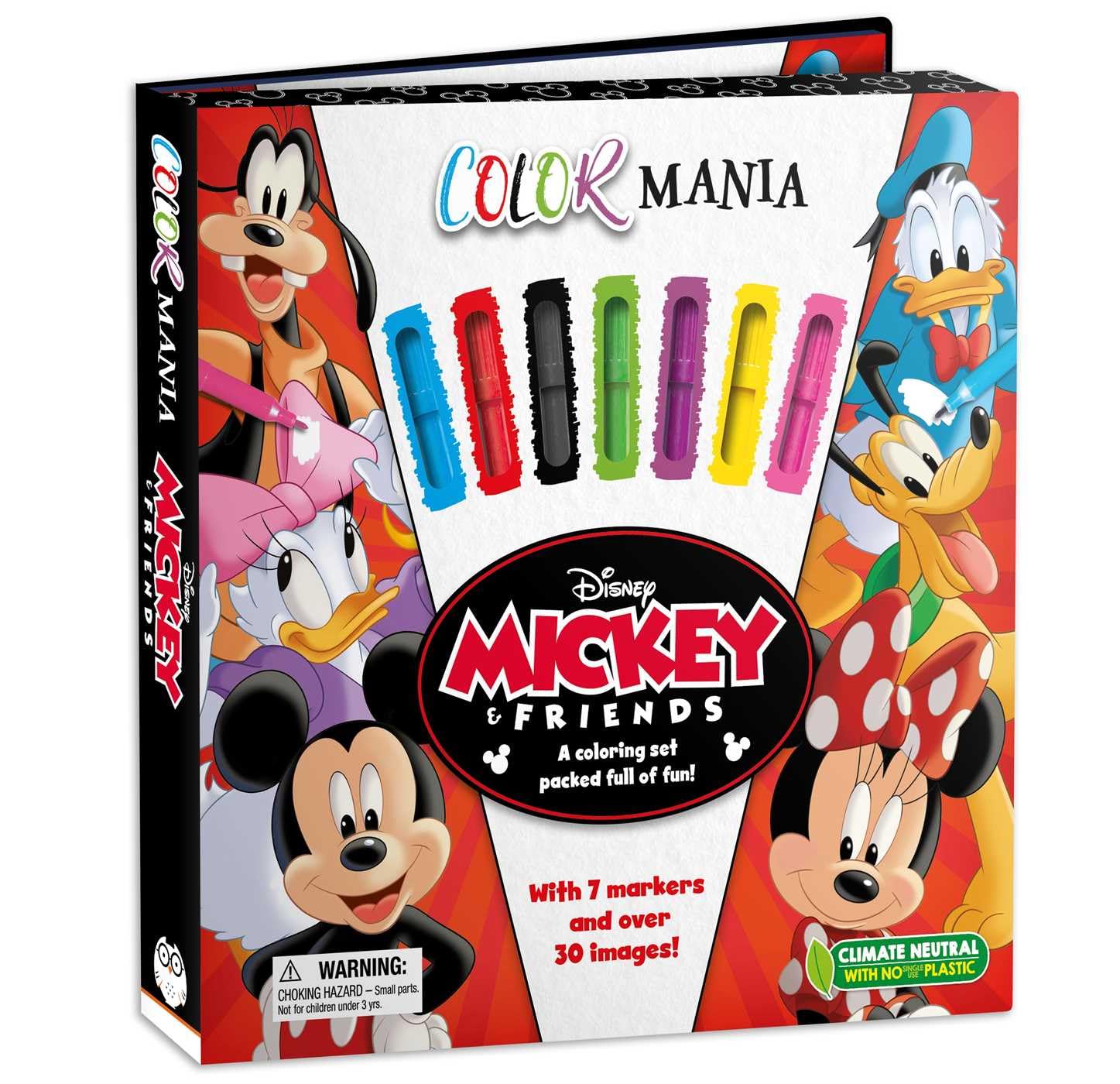 Disney Mickey and Friends: Colormania: with 7 Felt Tip Pens and 30 ...