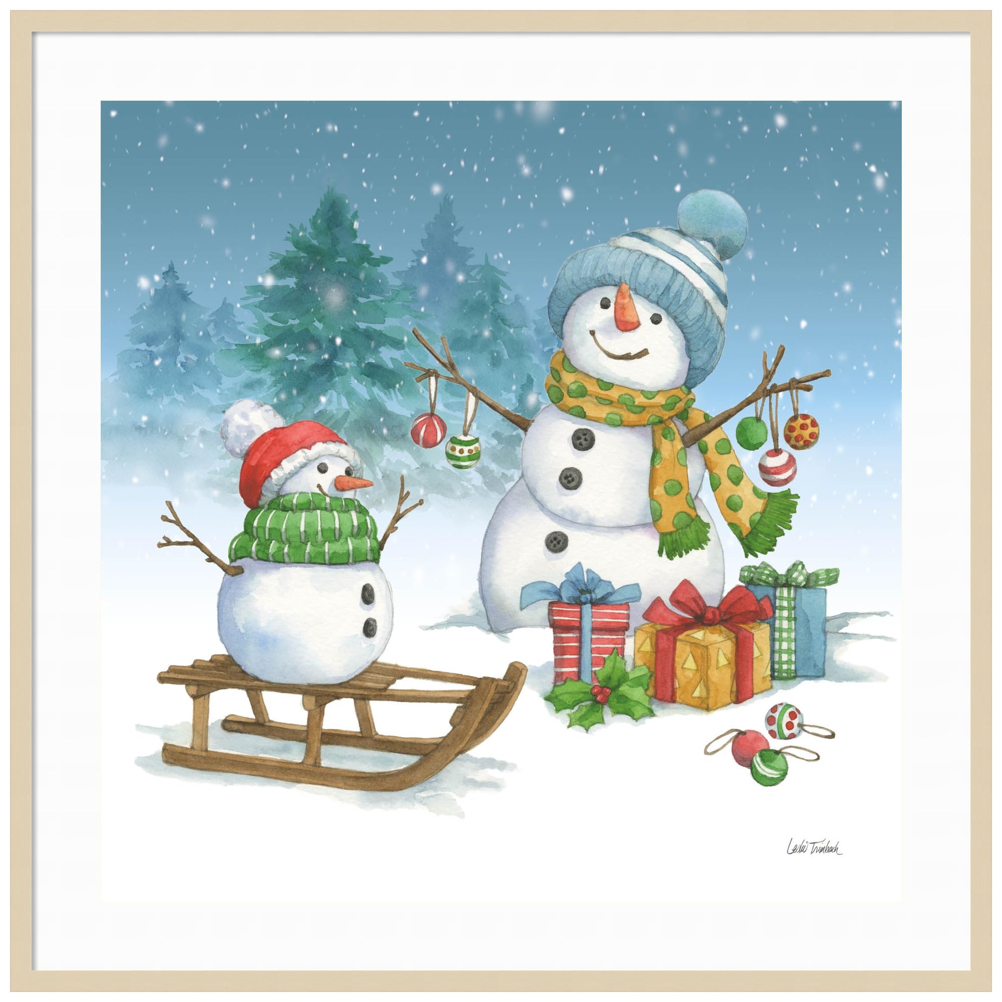 Real Snowman Family
