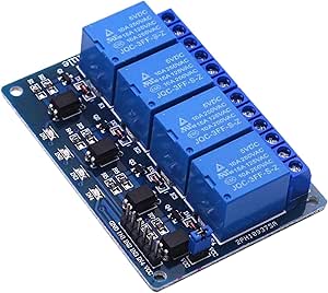Amazon.com: VNYERRNI 5V/12V/24V 4 Channel Relay Module 4-Channel Relay ...