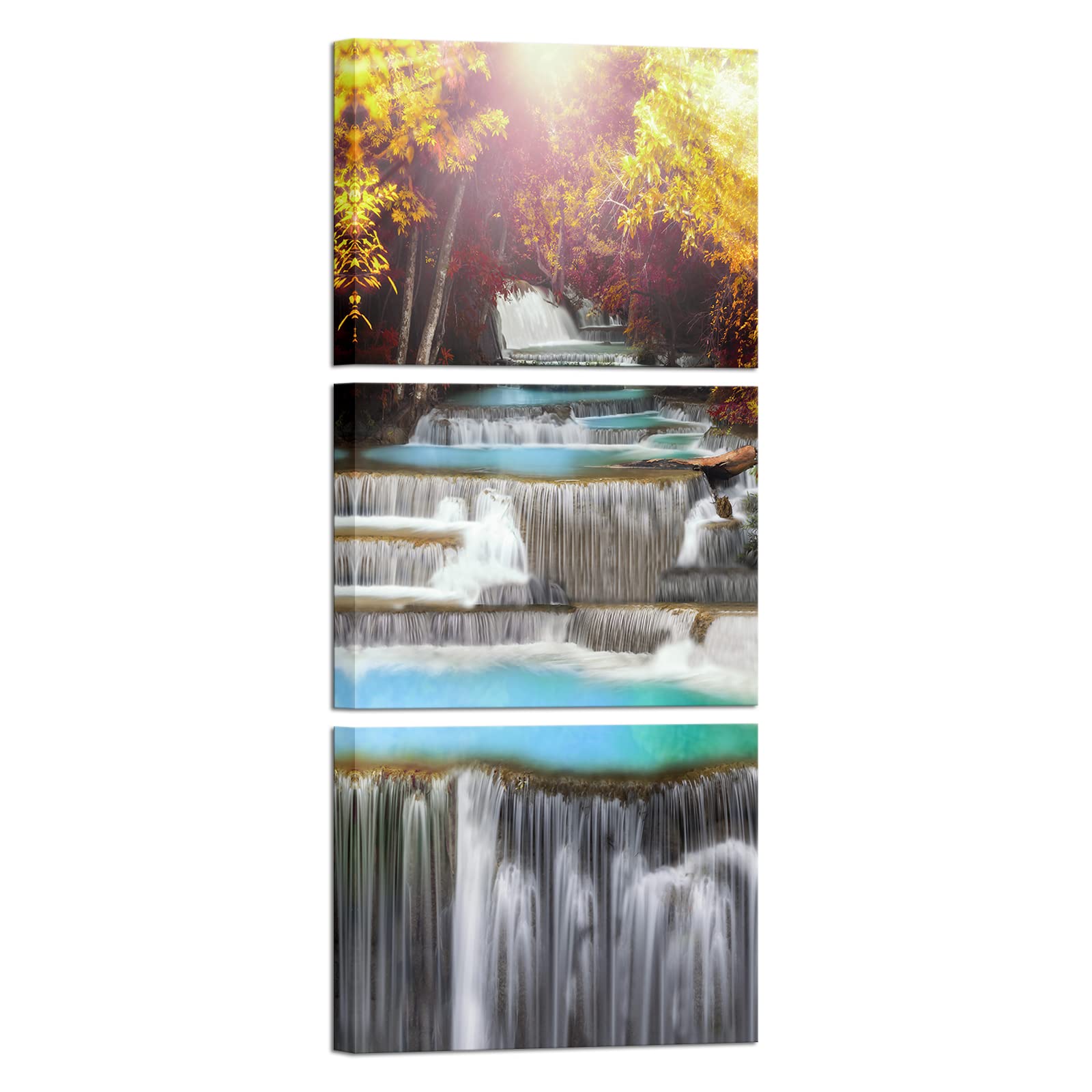 Amazon.com: Artsbay Waterfall Canvas Wall Art Peaceful Waterfall Canvas ...