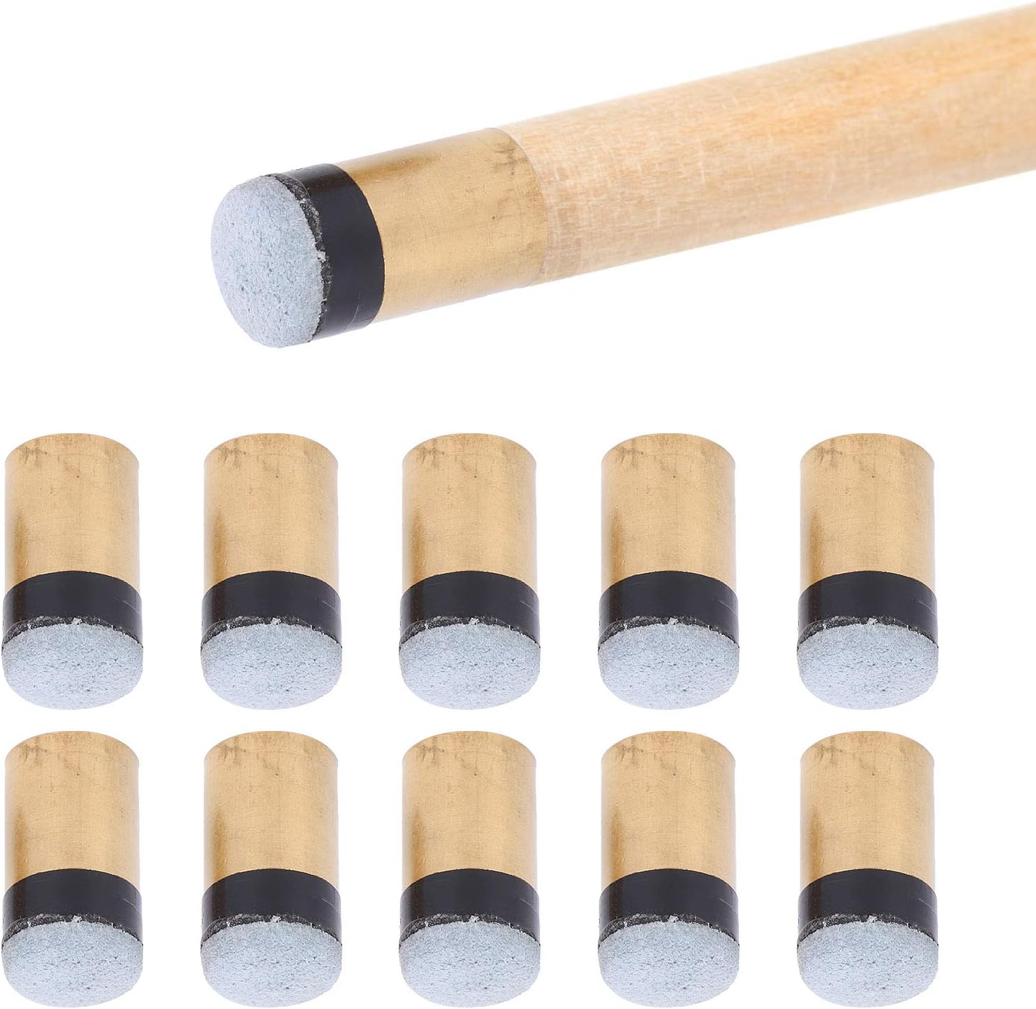Agatige Billardkugel-Queue-Spitzen, 10 Stück PU-Leder Billard-Snooker ...