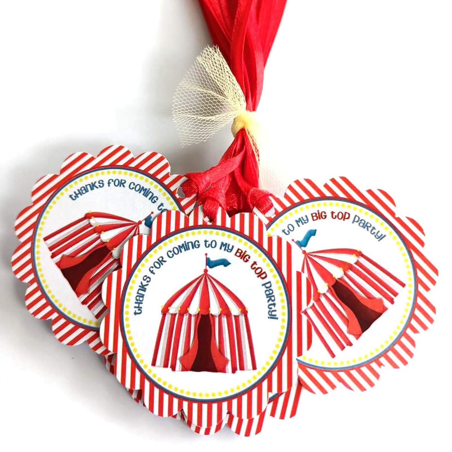 Big Top Tent Carnival Circus Favor Tags – Children Boy and Girl ...