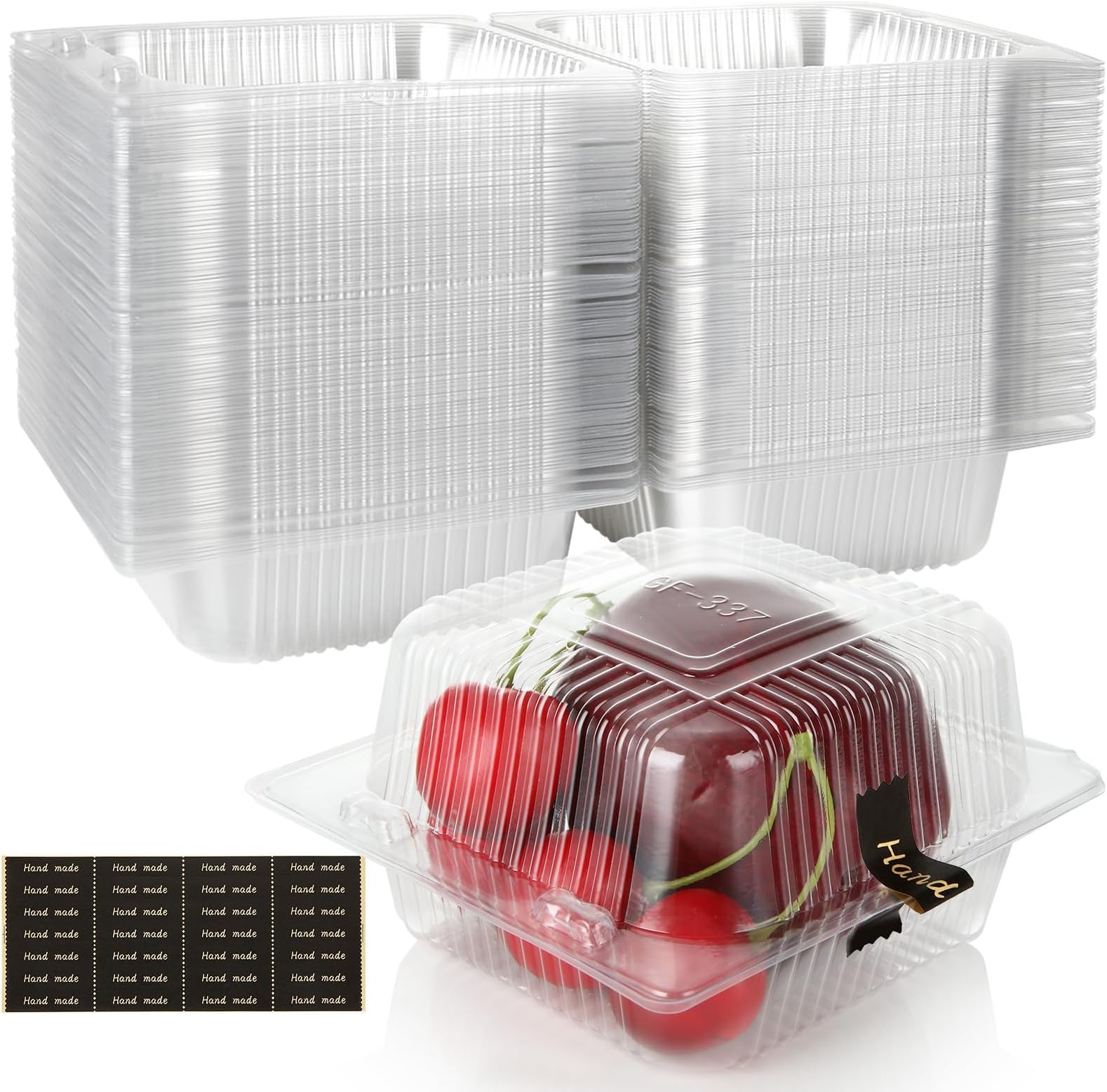 Amazon.com: YAYODS 200 Pcs Clear Plastic Clamshell Food Containers ...