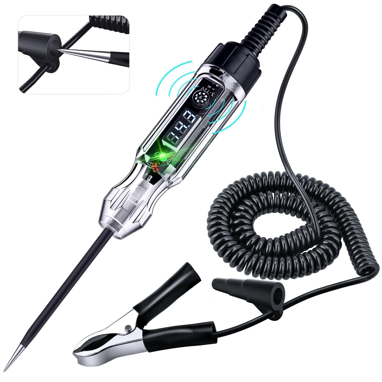 Premium Automotive Buzzer Test Light, 3-72V DC Digital LED Circuit ...