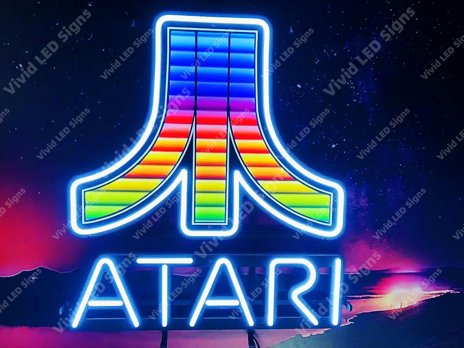 Amazon.com : Queen Sense 24"x20" Arcade Video Game Atari Gaming LED ...