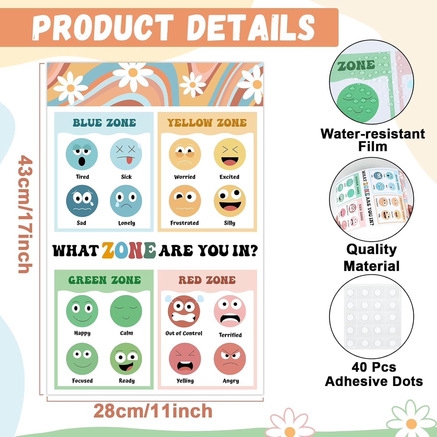 Tableau des sentiments groovy pour les enfants Guinea | Ubuy