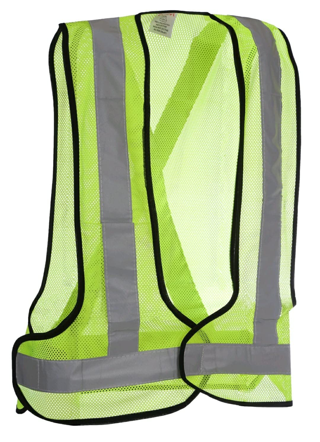 Evion Reflective Safety Jacket in Green three side open free size high ...