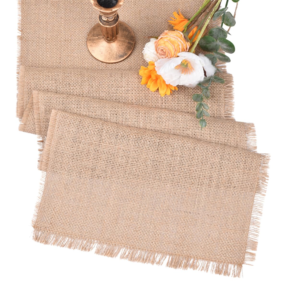 Amazon.com: Joanlody Burlap Table Runner Farmhouse Rustic Jute Table ...