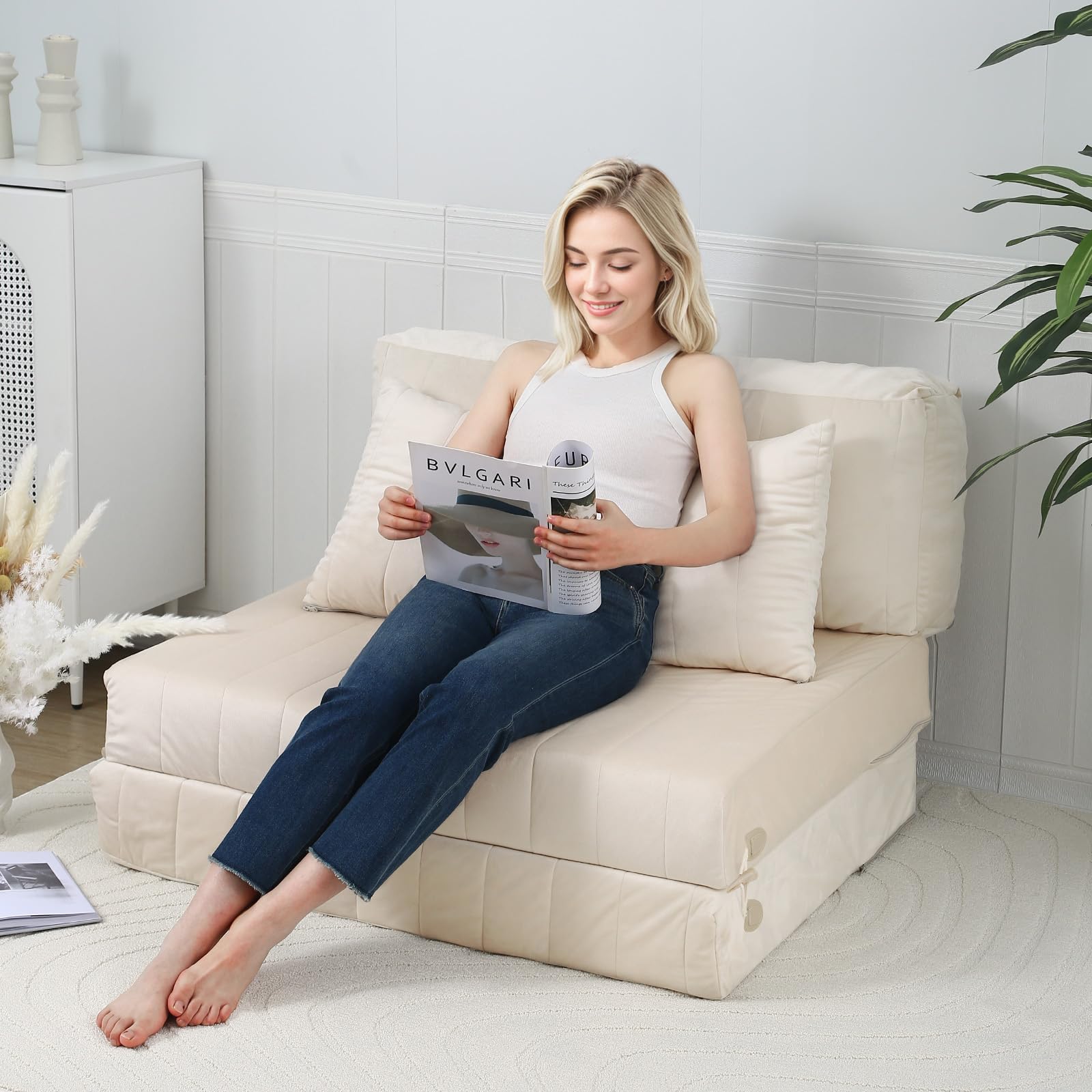 Amazon.com: MAXYOYO Folding Sofa Bed, Convertible Sleeper Chair with ...