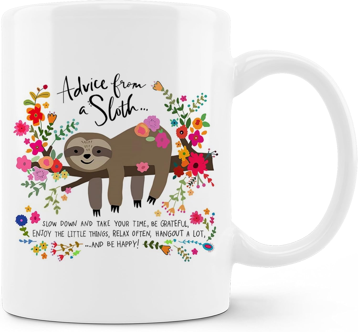 Amazon.com: OFlich Sloth Gifts Coffee Mug - Advice From A Sloth Mug ...