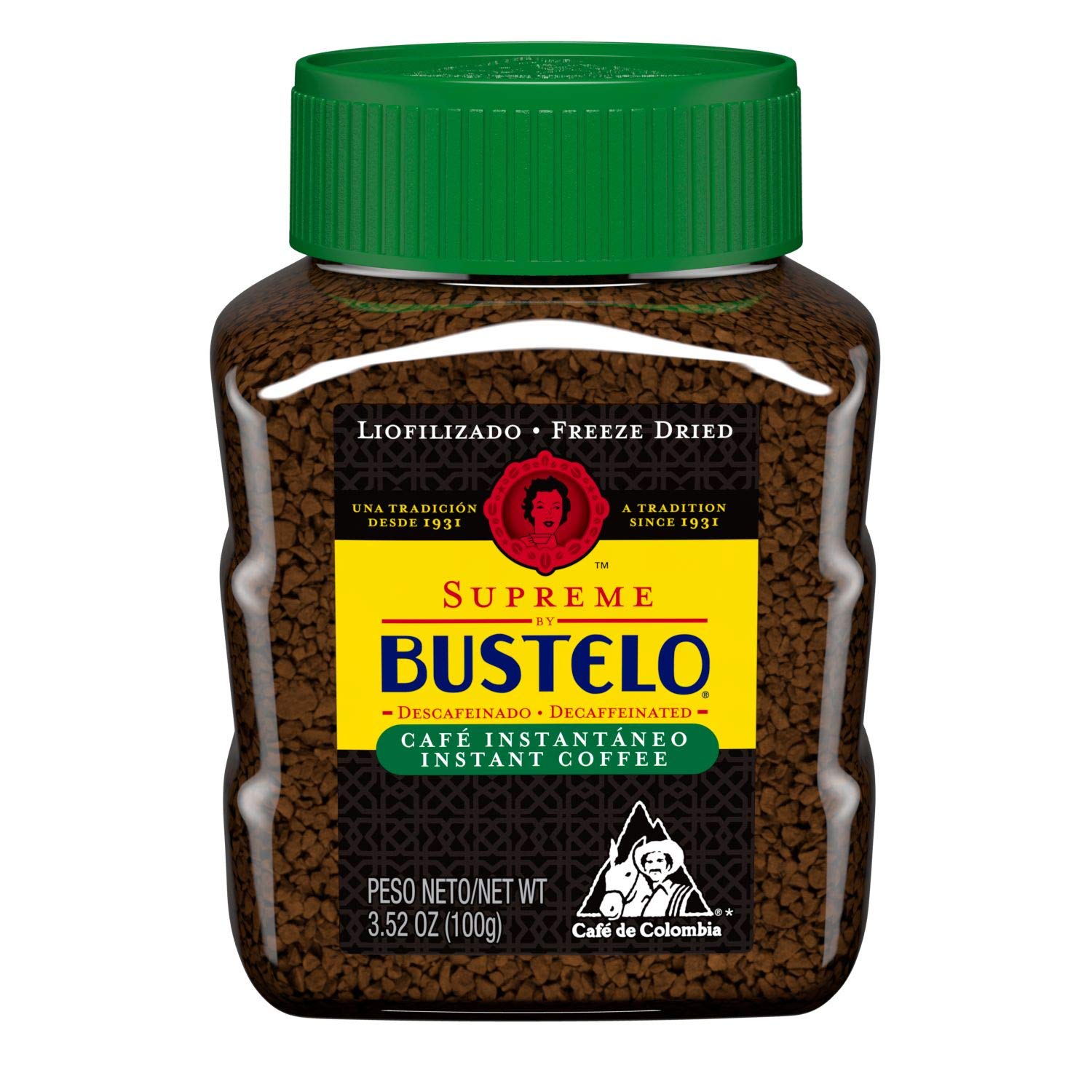 Amazon.com : Bustelo Freeze Dried Decaffeinated Instant Supreme Coffee ...