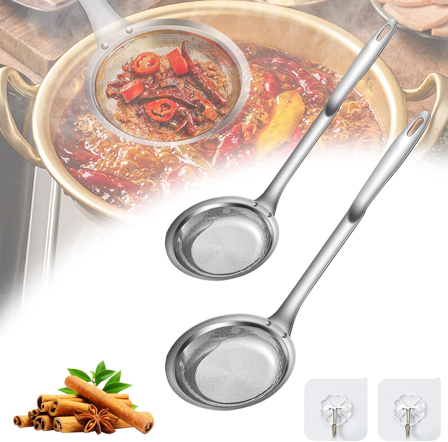 Amazon.com: Fine Mesh Stainless Steel Colander & Strainer, 304 ...