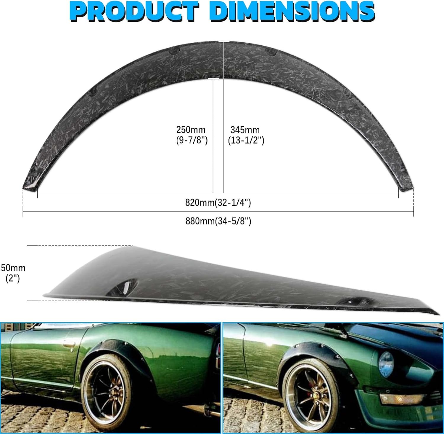 DREAMIZER 4 guardabarros flexibles universales para coche, kit de ...